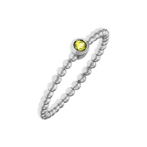 elegant confetti venice 18k white gold plated cubic zirconia yellow stone stackable fashion ring