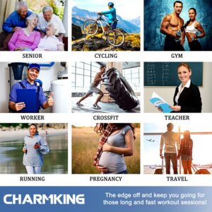 CHARMKING Compression Socks for Women & Men (8 Pairs) 15-20 mmHg Graduated Copper Support Socks are Best for Pregnant, Nurses - Boost Performance, Circulation, Knee High & Wide Calf (L/XL, Multi 18)