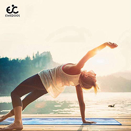 Ewedoos Yoga Towel Yoga Mat Towel with Anchor Fit Corners Non Slip Yoga Towels Hot Yoga Towel Yoga Pilates Workout Camping