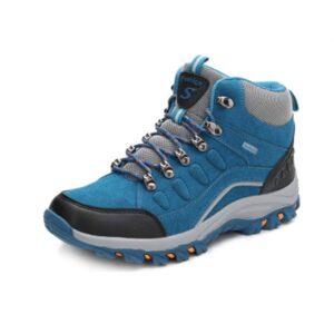 women's waterproof hiking boots outdoor running trail hiker high-top non-slip casual climbing shoes blue