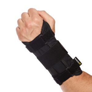 braceup carpal tunnel wrist brace for women and men - metal wrist splint for wrist support, hand support for arthritis, tendonitis, sprain, pain relief (l/xl, left hand)