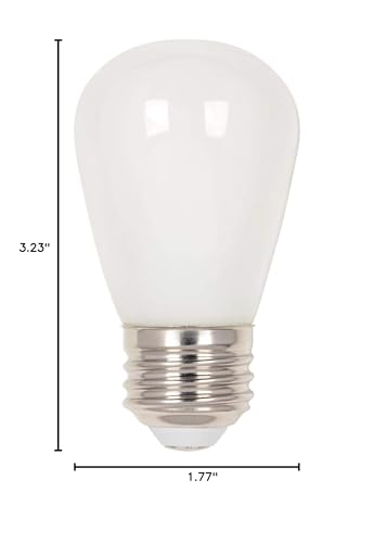 Westinghouse 5511520 1.2 (15-Watt Equivalent) S14 Frosted, E26 (Medium) Base (4 Pack) LED Light Bulbs, Frost