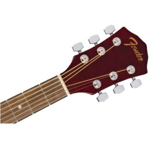 Fender Acoustic Guitar with Guitar Bag, with 2-Year Warranty, FA-125 Dreadnought with Alloy Steel Strings, Glossed Natural Finish, Basswood Construction