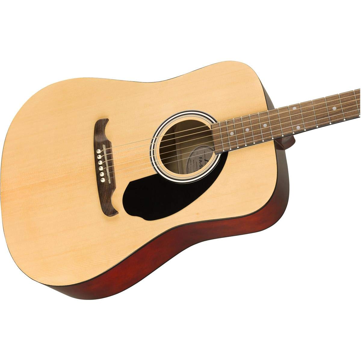 Fender Acoustic Guitar with Guitar Bag, with 2-Year Warranty, FA-125 Dreadnought with Alloy Steel Strings, Glossed Natural Finish, Basswood Construction