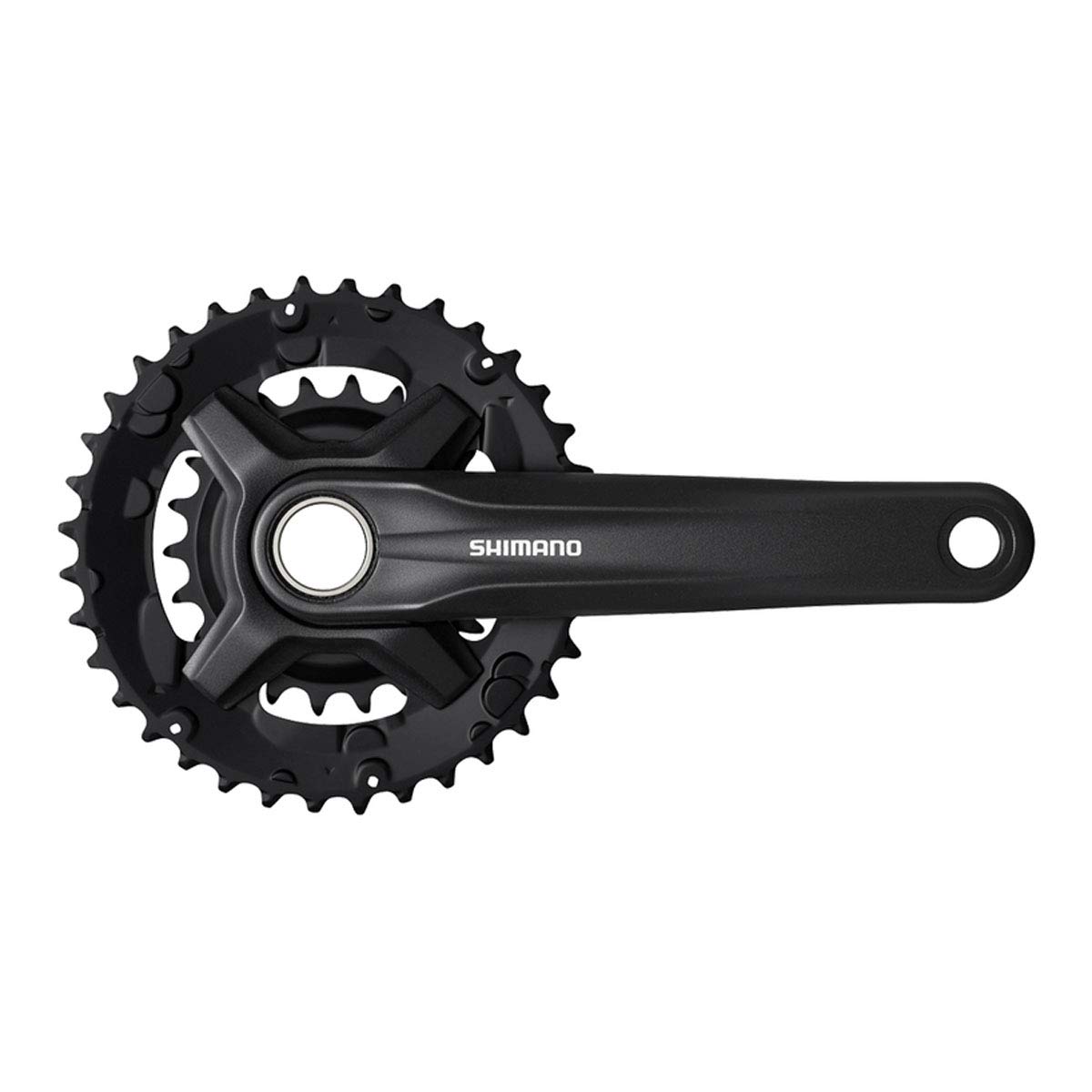 SHIMANO 9-Speed Mountain Bicycle Crank Set - FC-MT210-3 (Black - 175MM, 40-30-22T W/CG)