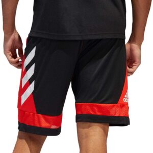 Adidas Mens Basketball Athletic Workout Shorts, Red, Small