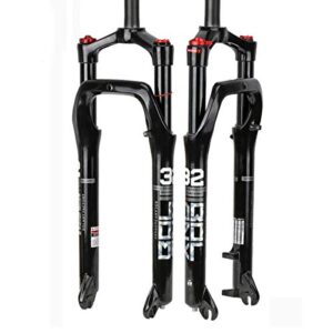 bike air fat fork- snow fat mtb fork travel 100mm aluminum-alloy material fit 4.0" tire mountain bike