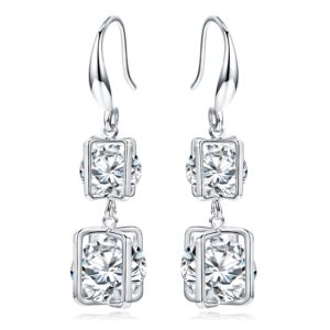 sbling platinum-plated cubic zirconia drop earrings - gifts for women