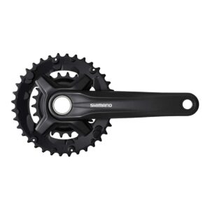 shimano 9-speed mountain bicycle crank set - fc-mt210-b2 (black - 170mm, 36-22t w/o cg)