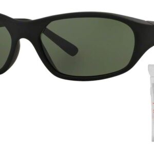 Ray-Ban RB2016 DADDY-O W2578 59M Matte Black/Plastic Lens Green Rectangular Sunglasses + BUNDLE with Designer iWear Eyewear Kit