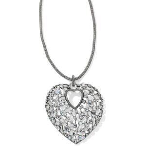 brighton one love clear crystal convertible heart necklace