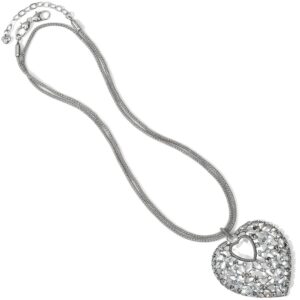 Brighton One Love Clear Crystal Convertible Heart Necklace