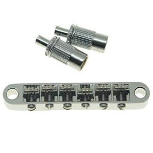 kaish chrome guitar roller saddle bridge tune-o-matic bridge with roller saddles for epi les paul,sg,dot,bigsby guitar with m8 threaded posts