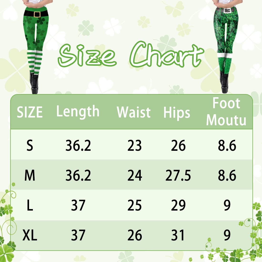 Fairy Baby Women St. Patrick's Day Tights Stretchy Leggings Skinny Pant for Yoga Running (Small)