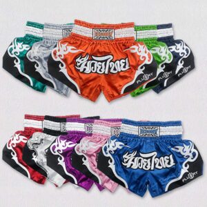 FLUORY Muay Thai Fight Shorts,MMA Shorts Clothing Training Cage Fighting Grappling Martial Arts Kickboxing Shorts Clothing