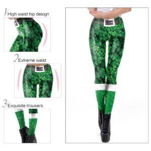 Fairy Baby Women St. Patrick's Day Tights Stretchy Leggings Skinny Pant for Yoga Running (Small)