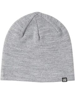 billabong men's all day beanie, grey heather, one