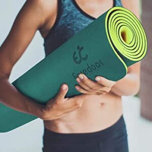 Ewedoos Yoga Mat Non Slip TPE Yoga Mats Exercise Mat Eco Friendly Workout Mat for Yoga, Pilates and Floor Exercise Thick Fitness Mat Carry Strap Included