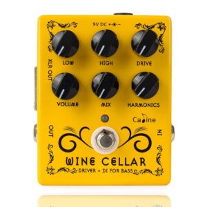 caline pedals driver guitar effects pedal classic tube bass guitar amp pedal metal ture bybass wine cellar yellow cp-60