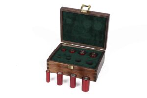 luxury shotgun snap cap gift set by stil crin (12 ga, 20 ga, 28 ga.410)