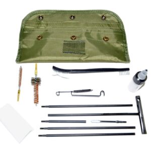 Sniper Grunt .22 Gun Cleaning Jags Brush Kits Brass Case Gun Cleaning Tool Kit, 10-Piece Complete Rifle Cleaning Kit in Heavy Duty Carry Case.