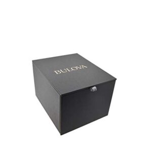 Bulova Men's Modern Stainless 3-Hand Quartz Watch, Black Rectangle Dial with Diamonds Style: 96D145