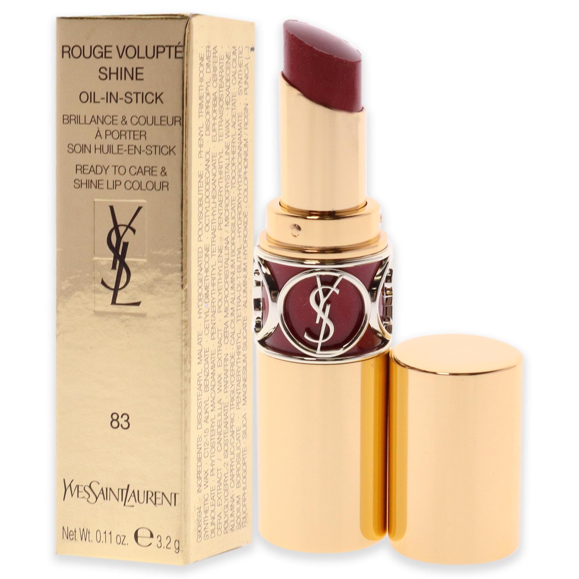 Yves Saint Laurent Rouge Volupte Shine Oil-In-Stick Lipstick - 83 Rouge Cape Women 0.11 oz