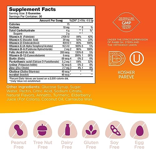 Zahler - Chapter One Kids Multivitamin Gummy with 13 Vitamins & Nutrients (60 Flavored Gummies) - Certified Kosher Kids Vitamins Including Vitamin C, D3, Zinc & More - Delicious Multivitamin Gummies