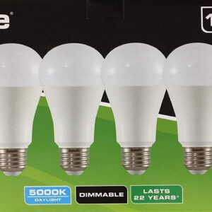 Maxlite LED Dimmable 4 Pack A19 Bulb 100W Daylight 5000K, White