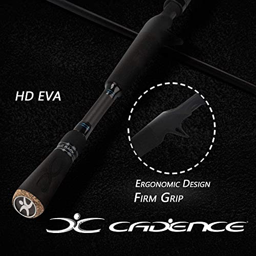 Cadence CR7B Baitcasting Rods Fast Action Fishing Rods Super Lightweight Sensitive Portable Casting Rods 40 Ton Carbon Fuji Reel Seat Stainless Steel Guides with SiC Inserts Baitcast Rods