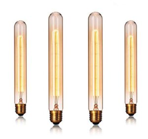 edearkar e26/e27 base, t10/t30 tubular vintage edison light bulbs 25w t185 110v dimmable t30 antique incandescent light bulb t30 antique filament light bulb, pack of 4