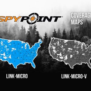 SPYPOINT Link Micro with 16GB MicroSD (Smallest on The Market!) Wireless/Cell Trail Camera, 4 Power LEDs, Fast 4G Photo Transmission w/Preactivated SIM, Fully Configurable via App (Link-Micro-V)