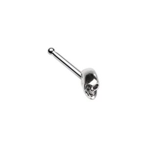 covet jewelry 3d skull head nose stud ring