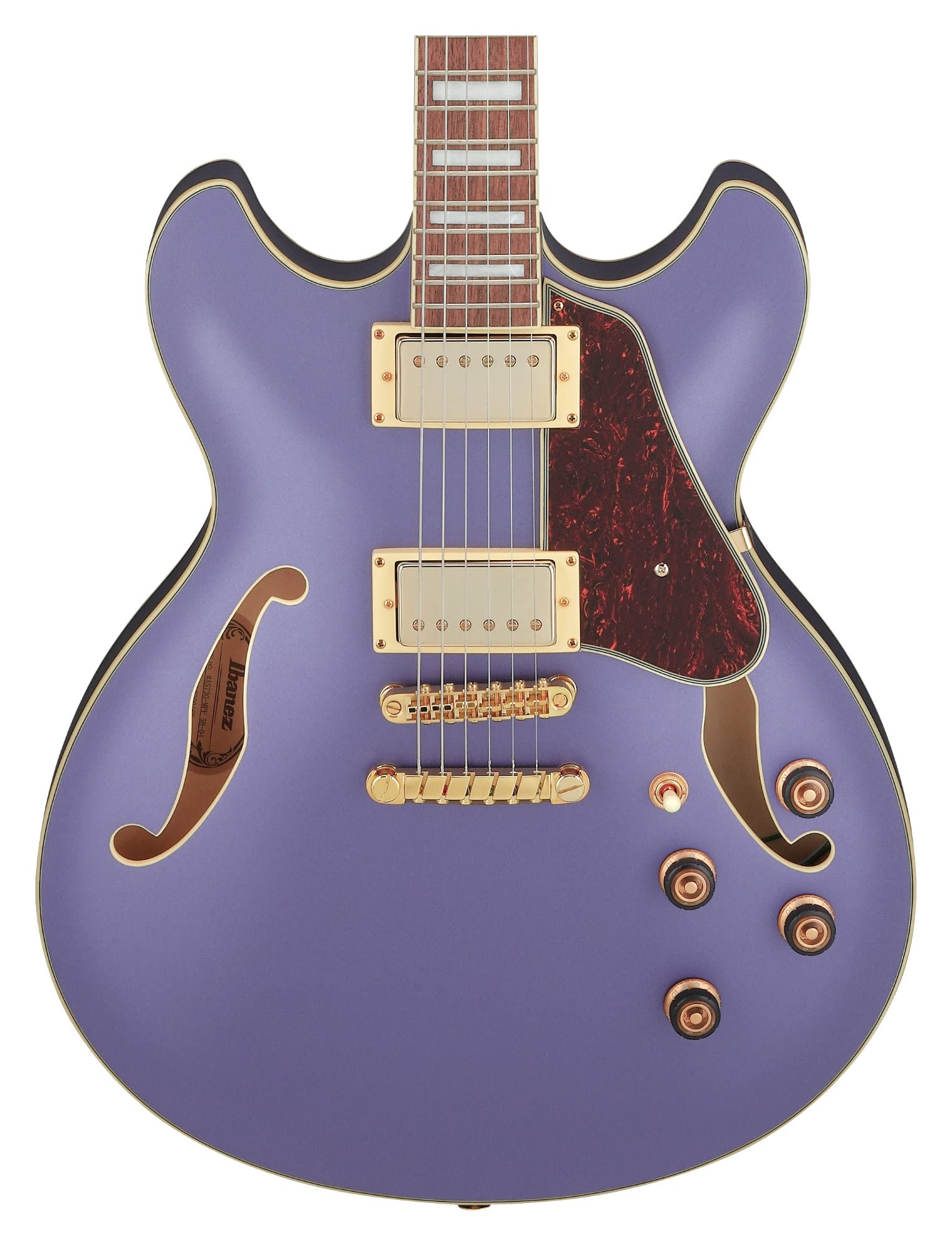 Ibanez AS Artcore 6-String Semi-Hollow Body Electric Guitar (Metallic Purple Flat, Right-Handed)