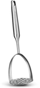 potato masher cooking utensil - will last your kitchen a lifetime, guaranteed - meticulous craftsmanship, sleek modern design, exceptional quality.