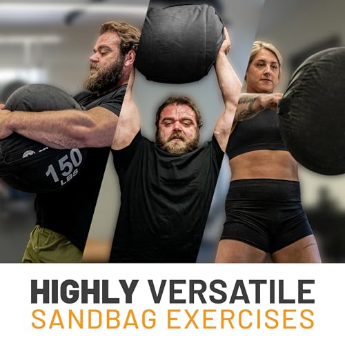 Sandbags for Working Out [Bells of Steel] Workout Sand Bag, Commercial and Home Gym Sand Bags for Weight Training, Strongman Training with Handles for Fitness, Cross, Strength Training - 150 lb