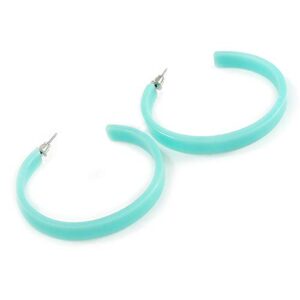 50mm Trendy Mint Acrylic/Plastic/Resin Hoop Earrings