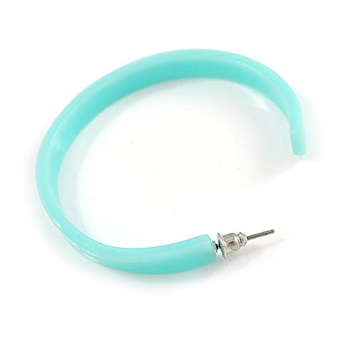 50mm Trendy Mint Acrylic/Plastic/Resin Hoop Earrings