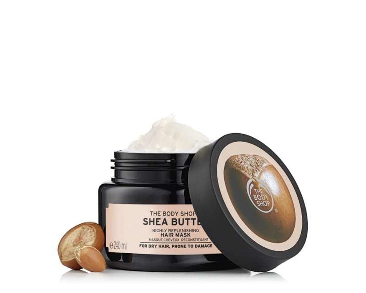 The Body Shop Shea Butter Richly Replenishing Hair Mask – For Dry Hair Prone to Breakage – 8.2 oz