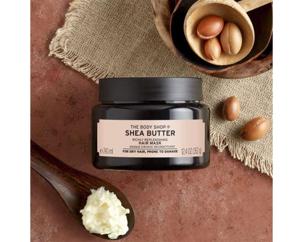 The Body Shop Shea Butter Richly Replenishing Hair Mask – For Dry Hair Prone to Breakage – 8.2 oz