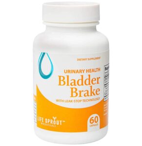 life sprout bioceuticals bladder brake with pumpkin seed and soy seed extract to stop leaks and decrease bathroom breaks and accidents - 60 capsules per bottles - made in usa