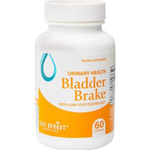 Life Sprout Bioceuticals Bladder Brake with Pumpkin Seed and Soy Seed Extract to Stop Leaks and Decrease Bathroom Breaks and Accidents - 60 Capsules Per Bottles - Made in USA