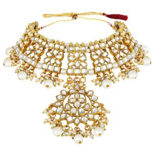 Aheli Indian Traditional Maang Tikka with Kundan Necklace Earrings Set Ethnic Wedding Party Designer Jewelry for Women