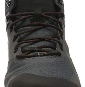 KEEN Men's Explore Mid Waterproof Hiking Boot, Magnet/Fiery Red, 9