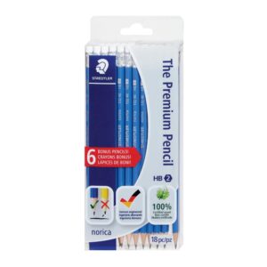 staedtler the premium pencil norica hb #2 graphite pencils 18 pc/pz