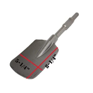 9TRADING Square Clay Spade Scoop Shovel Chisel Bit 1-1/8" Hex Shank 4 Demolition Hammer