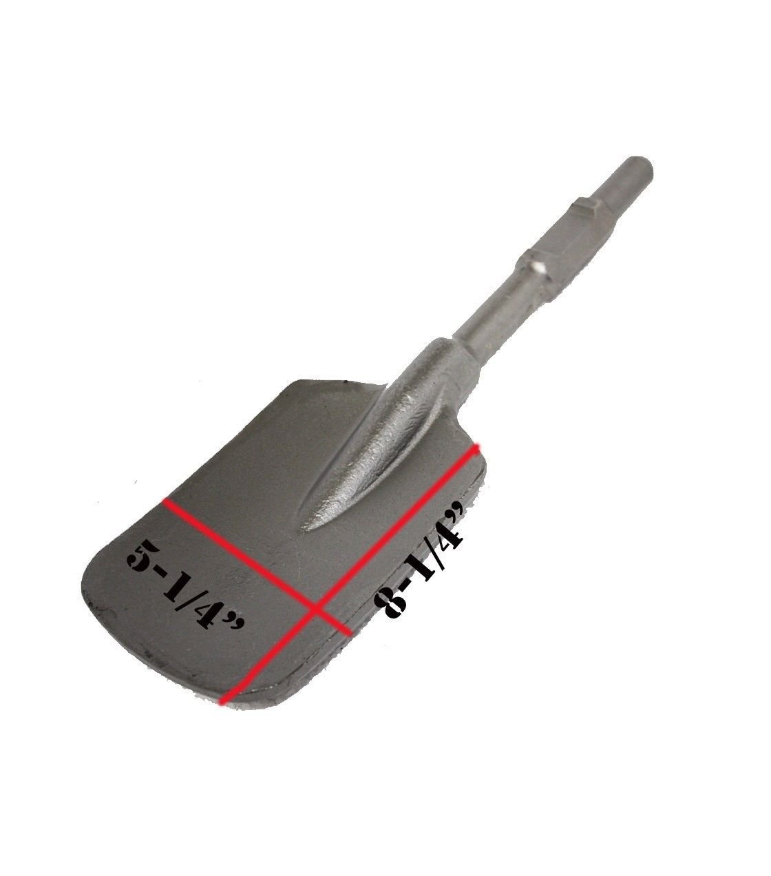 9TRADING Square Clay Spade Scoop Shovel Chisel Bit 1-1/8" Hex Shank 4 Demolition Hammer