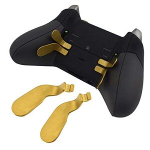 4 pcs gold metal stainless steel paddles hair trigger locks for xbox one elite controller replacement parts