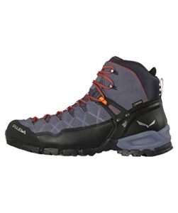 salewa men's ms alp trainer mid gtx trekking & hiking boots, ombre blue fluo orange, 11