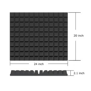 Drum Damper Muffling Pad for Bass Drum Sound Control | Kick Drum Absorber | 20''x 24''x2.1'' | Acoustic Foam